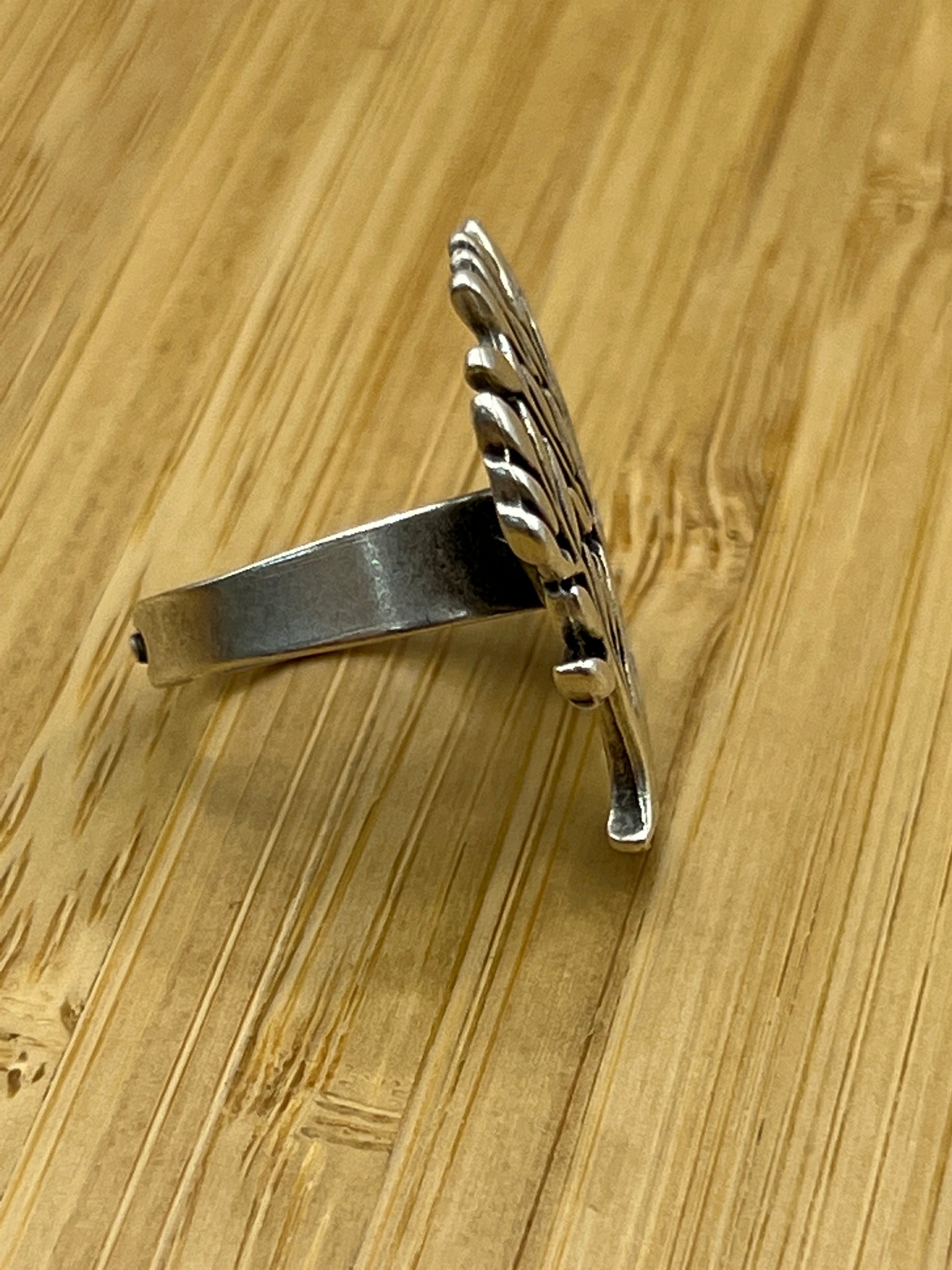 Silver Plated Olive Tree Ring Adjustable – HeyBou